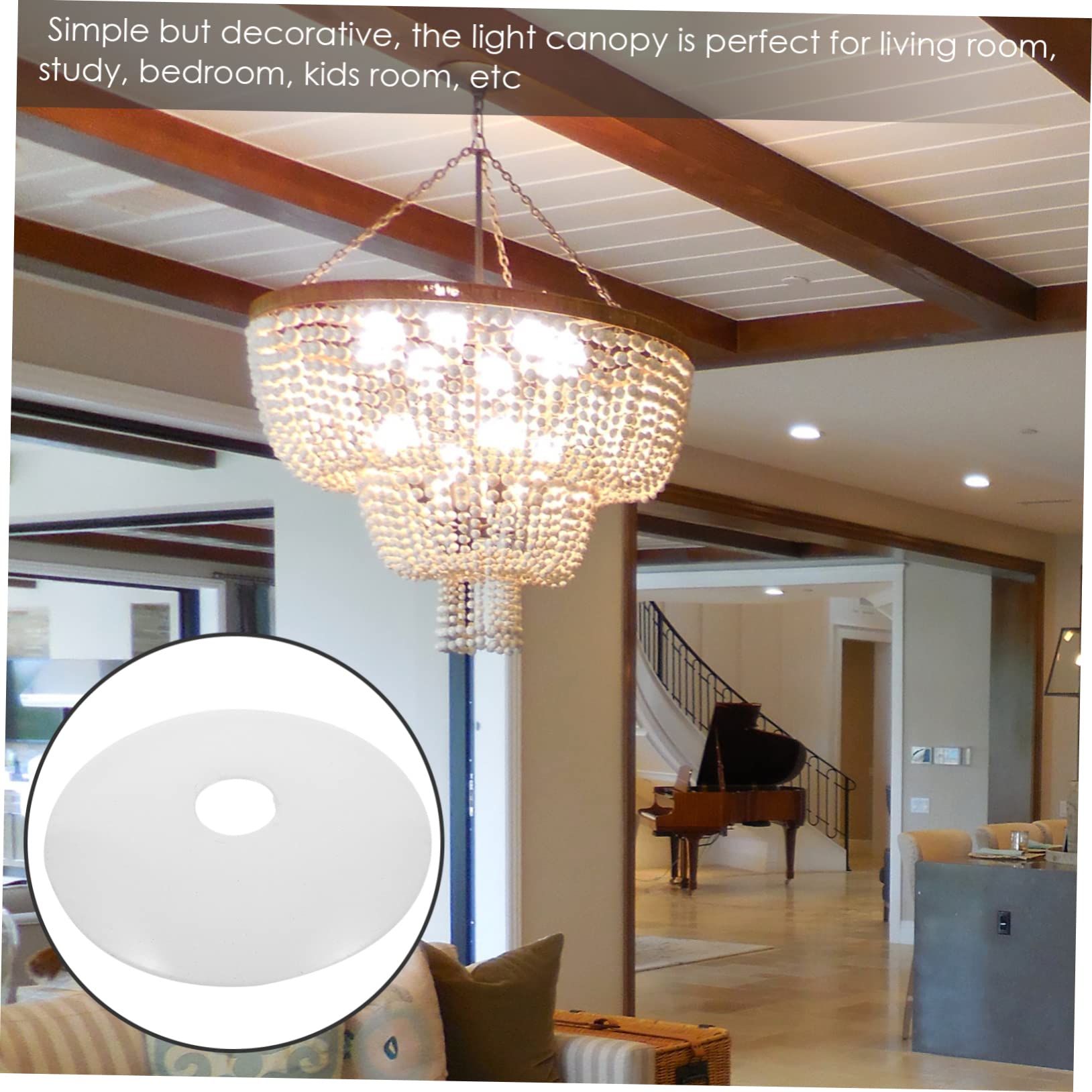 Chandelier Ceiling Light Base Plate 4 Way Plate Ceiling Light, White