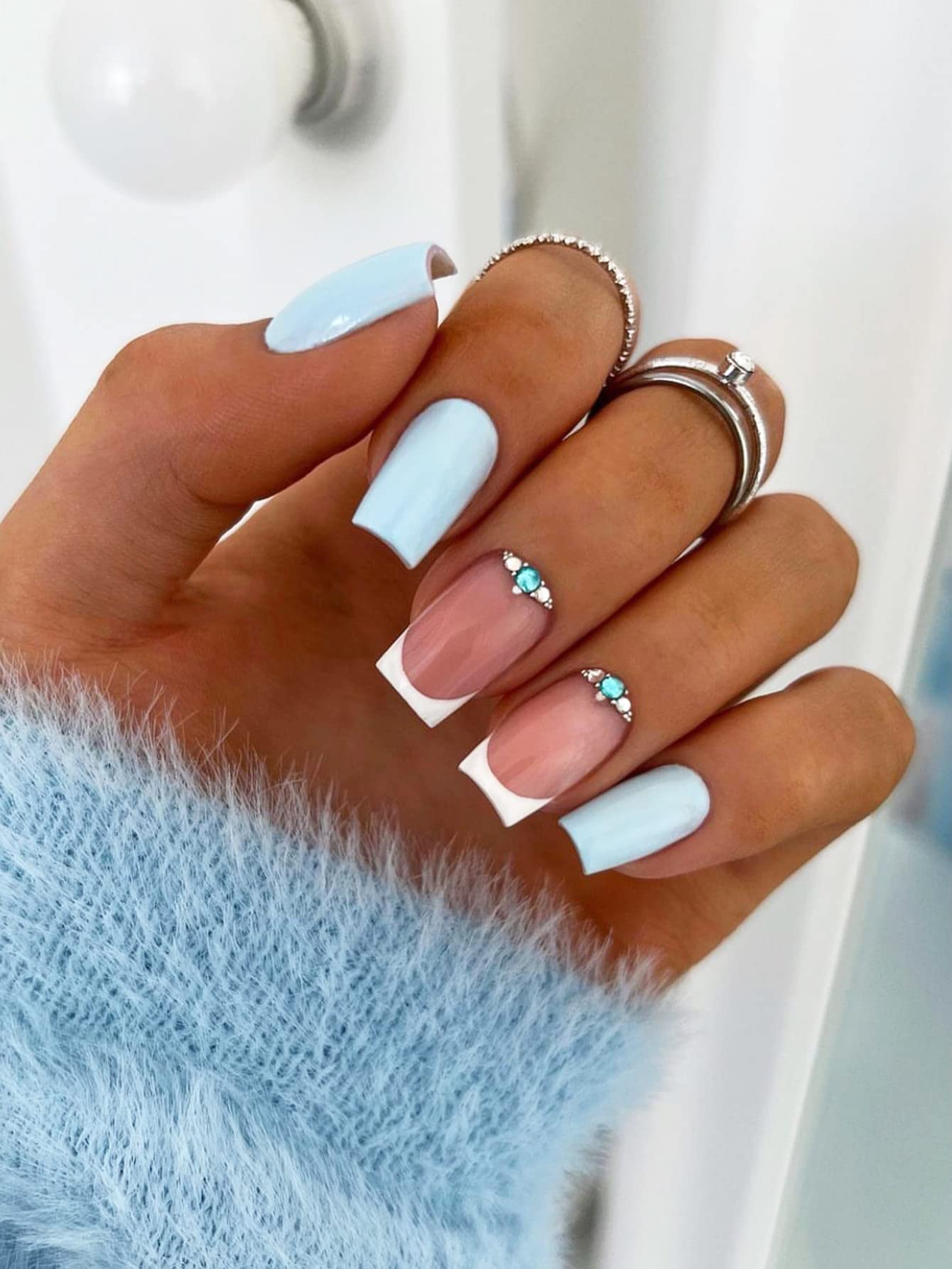 Baby Blue Acrylic Nails