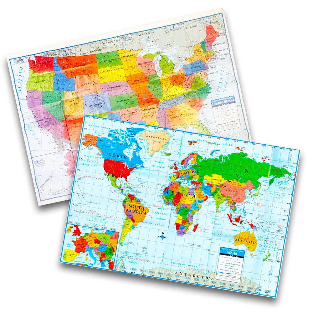 Buy Kappa Wall Map Set -- Giant United States and World Map Posters for ...