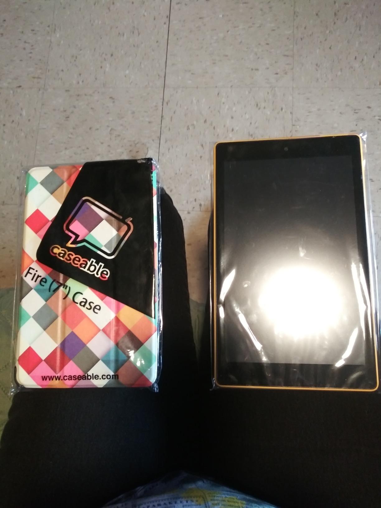 Amazon.com: caseable Fire Tablet Cover with "Ocean Meets Sky" Design ...