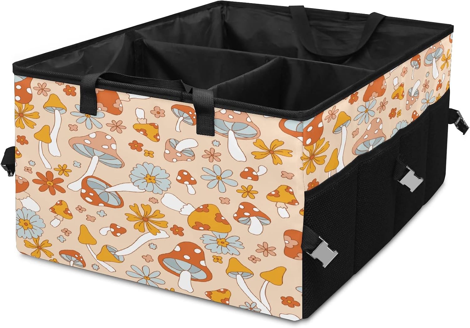 Amazon.com: SAVHOQIR Car Trunk Organizer Cute Boho Mushrooms ...