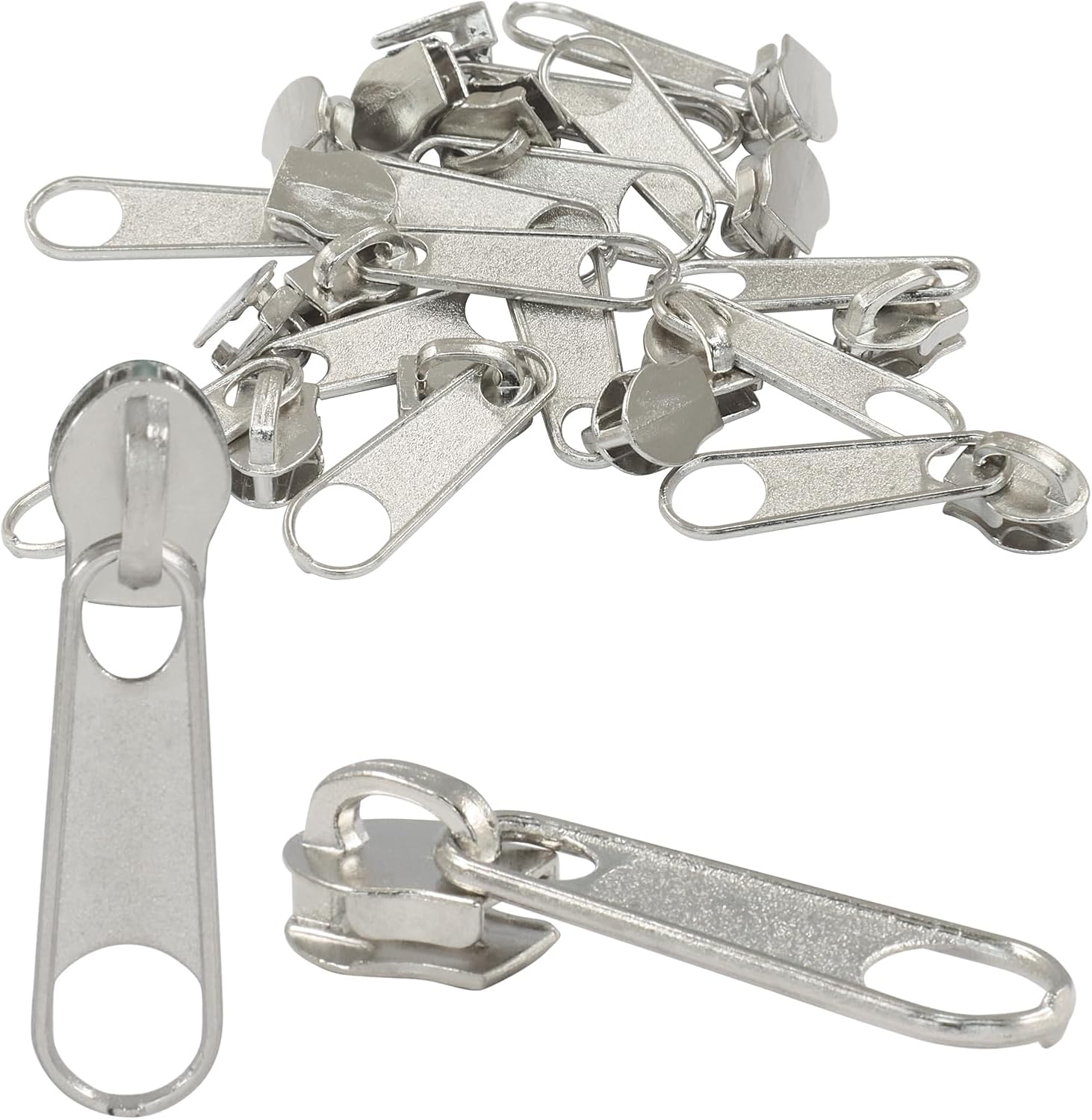 Amazon.com: Piutouyar 200 Pack #3 Zipper Sliders Replacement, Silver ...