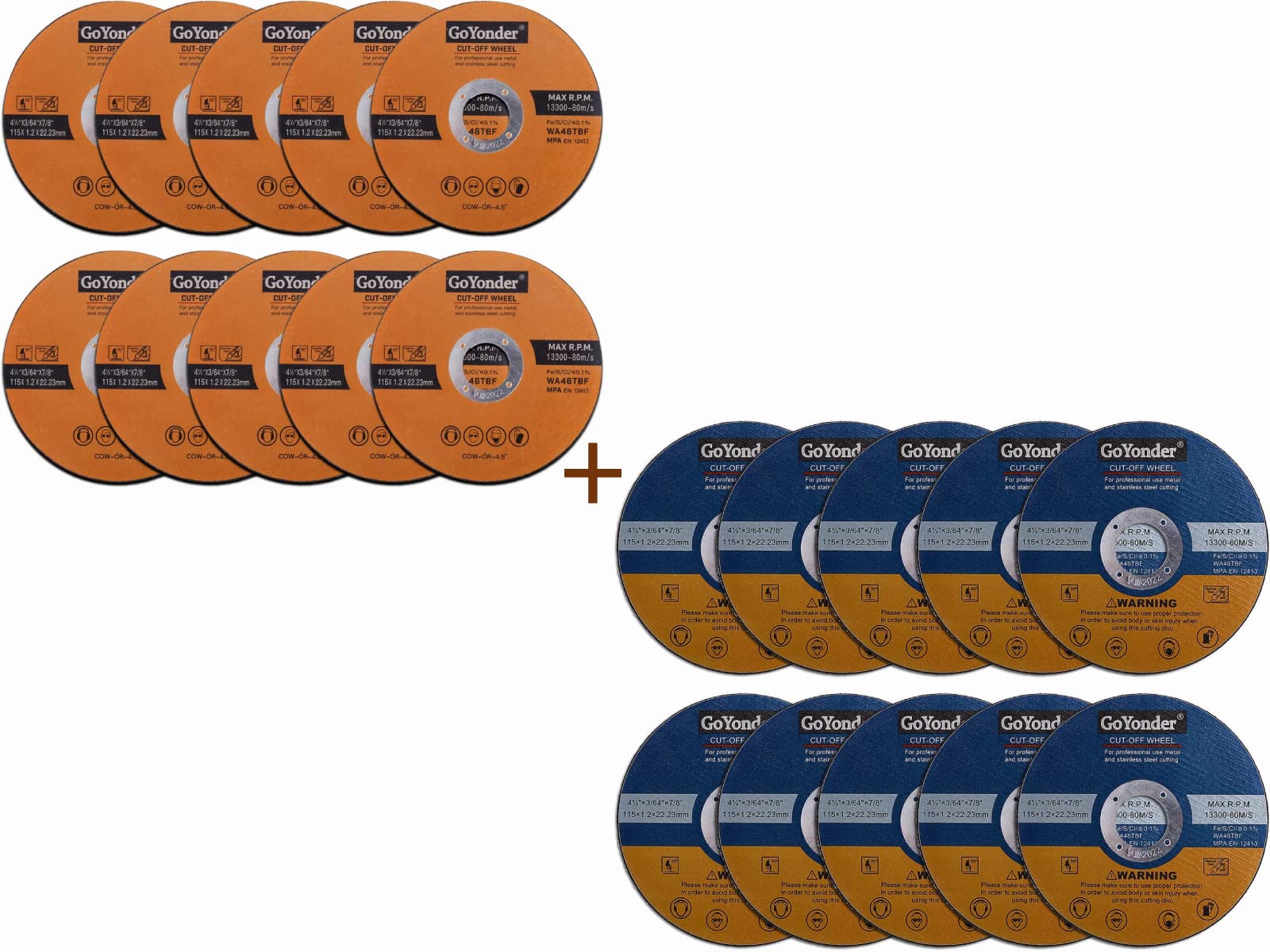 Amazon.com: 20 Pack 4.5" Cutting Wheel for Metal, Stainless, Steel 4-1/ ...