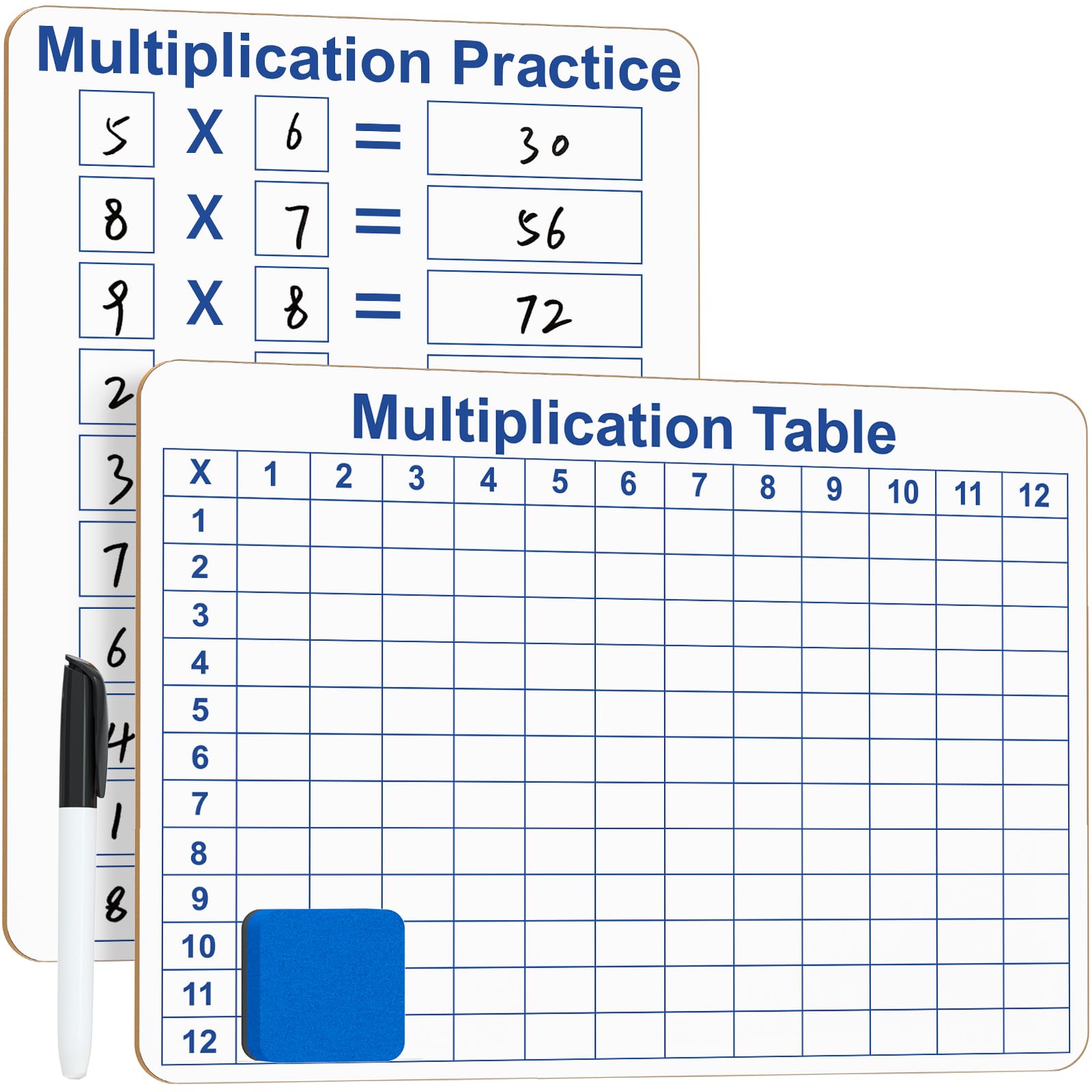 Snapklik.com : Double Sided Multiplication Chart Whiteboard, 9 X 12 Dry ...