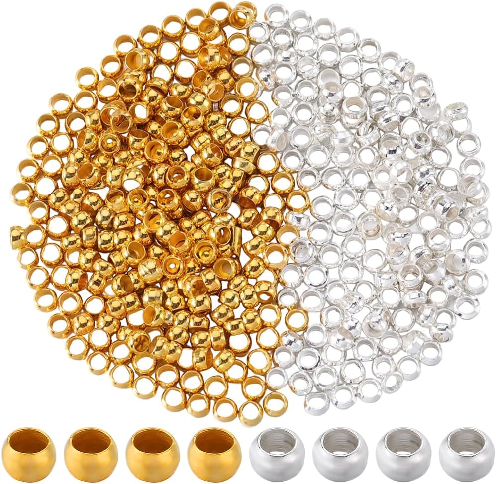Amazon.com: SOFPLATE 1 Box 2000Pcs 3mm Crimp Bead Metal Round Crimp ...