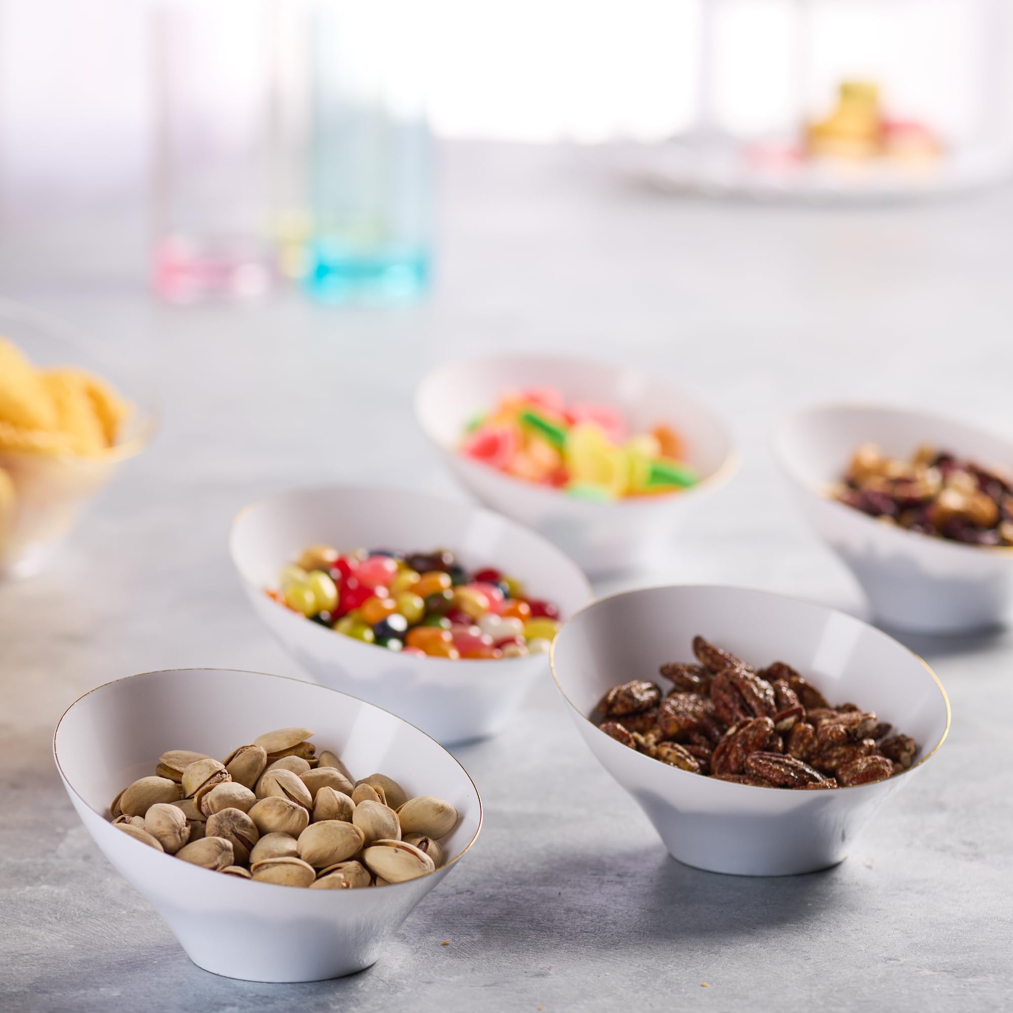Snapklik.com : PLASTICPRO Angled Plastic Bowls Disposable Small Plastic ...