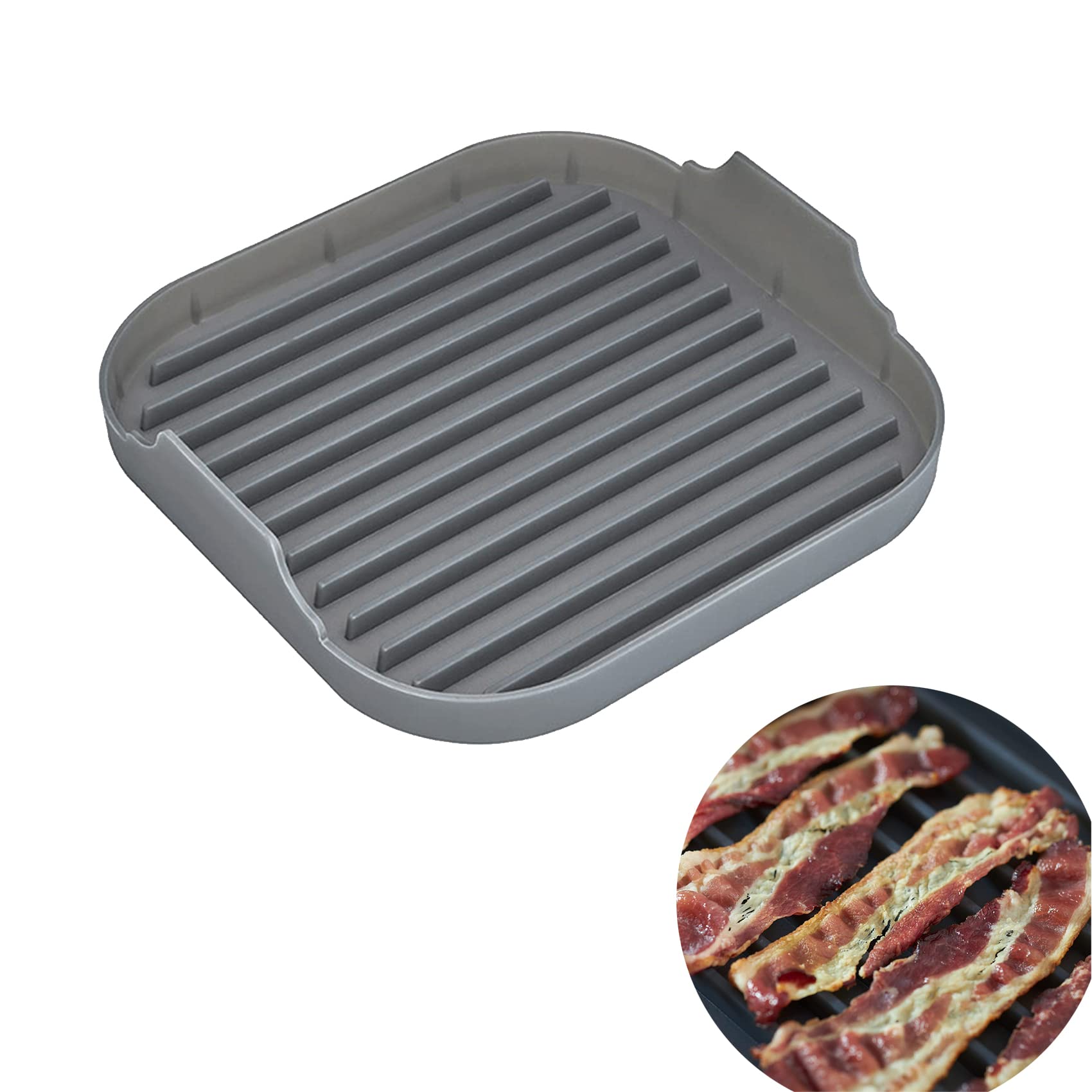 URCHUZE Microwave Bacon Crisper, Food Grade Silicone Bacon Cooker for ...