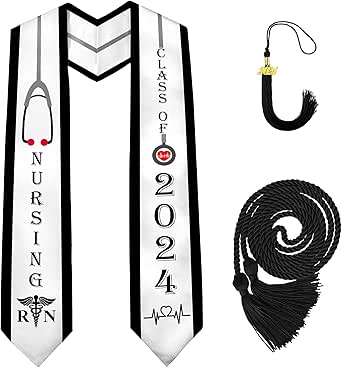 Amazon.com: Molsfved Nursing Graduation Stole Class of 2024, Nurse ...