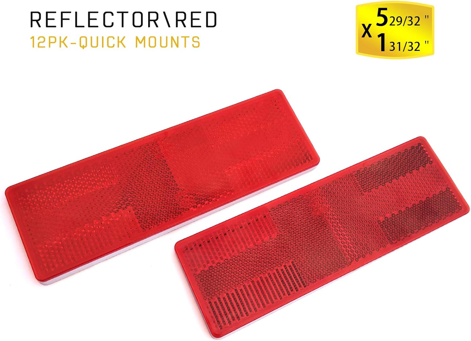 Amazon.com: MFC PRO 2Pcs Plastic Rectangular Stick-on Reflector Sticker ...