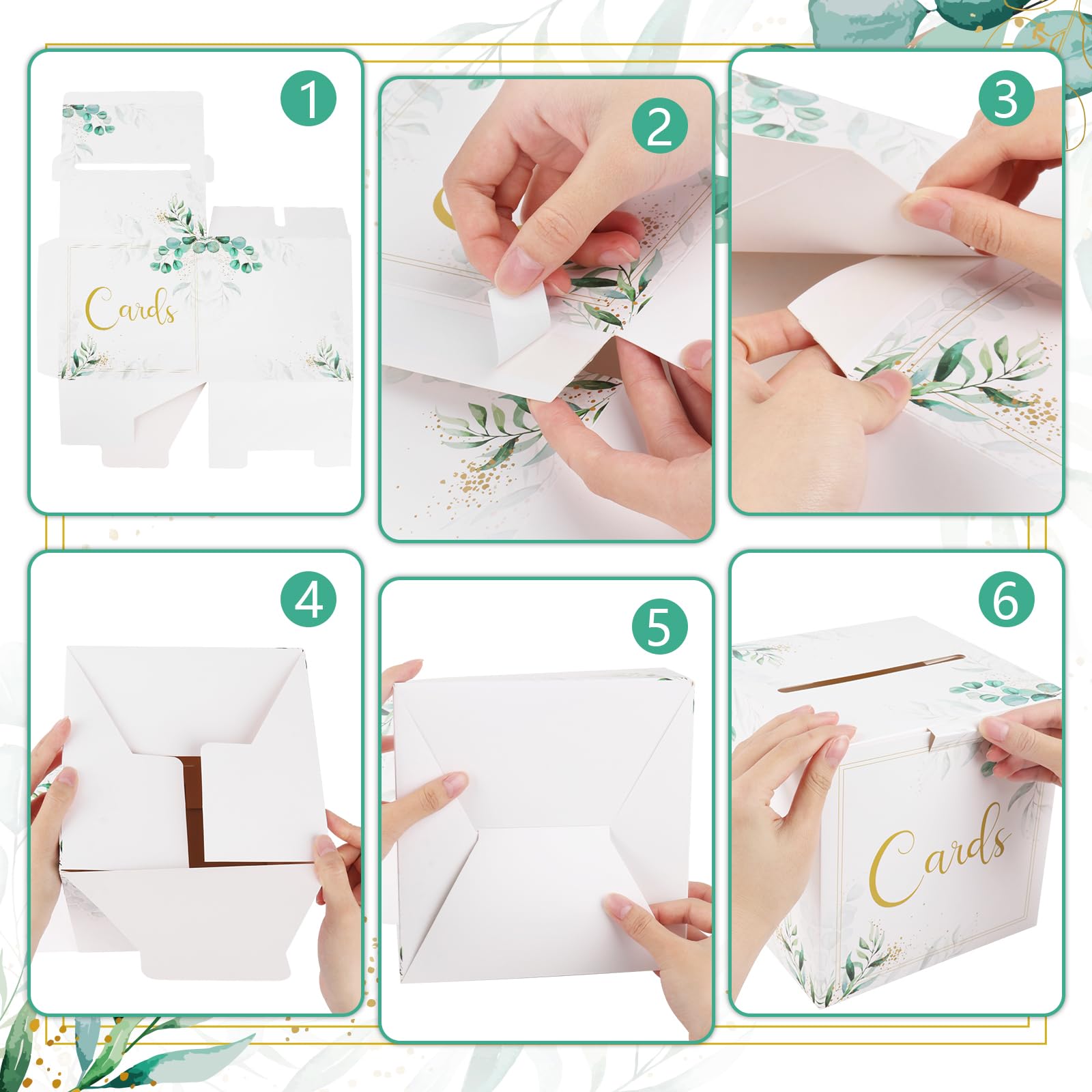 Wedding Reception Card Box Cardboard Box Large Fowecelt White Card Box