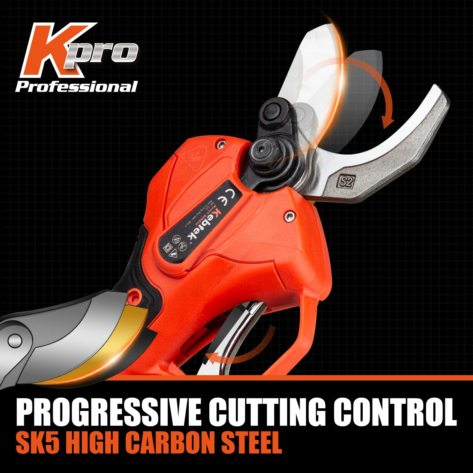Snapklik.com : Kebtek Professional Electrci Pruning Shears 40MM ...