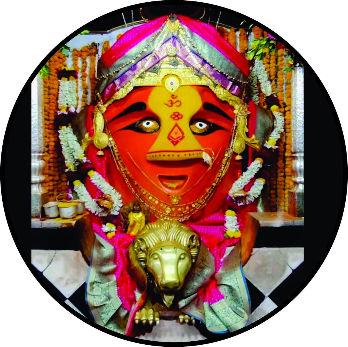 Renuka or Yellama Devi Logo Stickers Pack of 3 : Amazon.in: Office Products