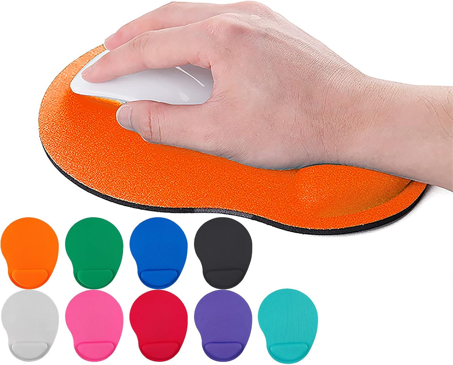 Amazon.com: 9 Pack Office Mousepad with Gel Wrist Support - Ergonomic ...