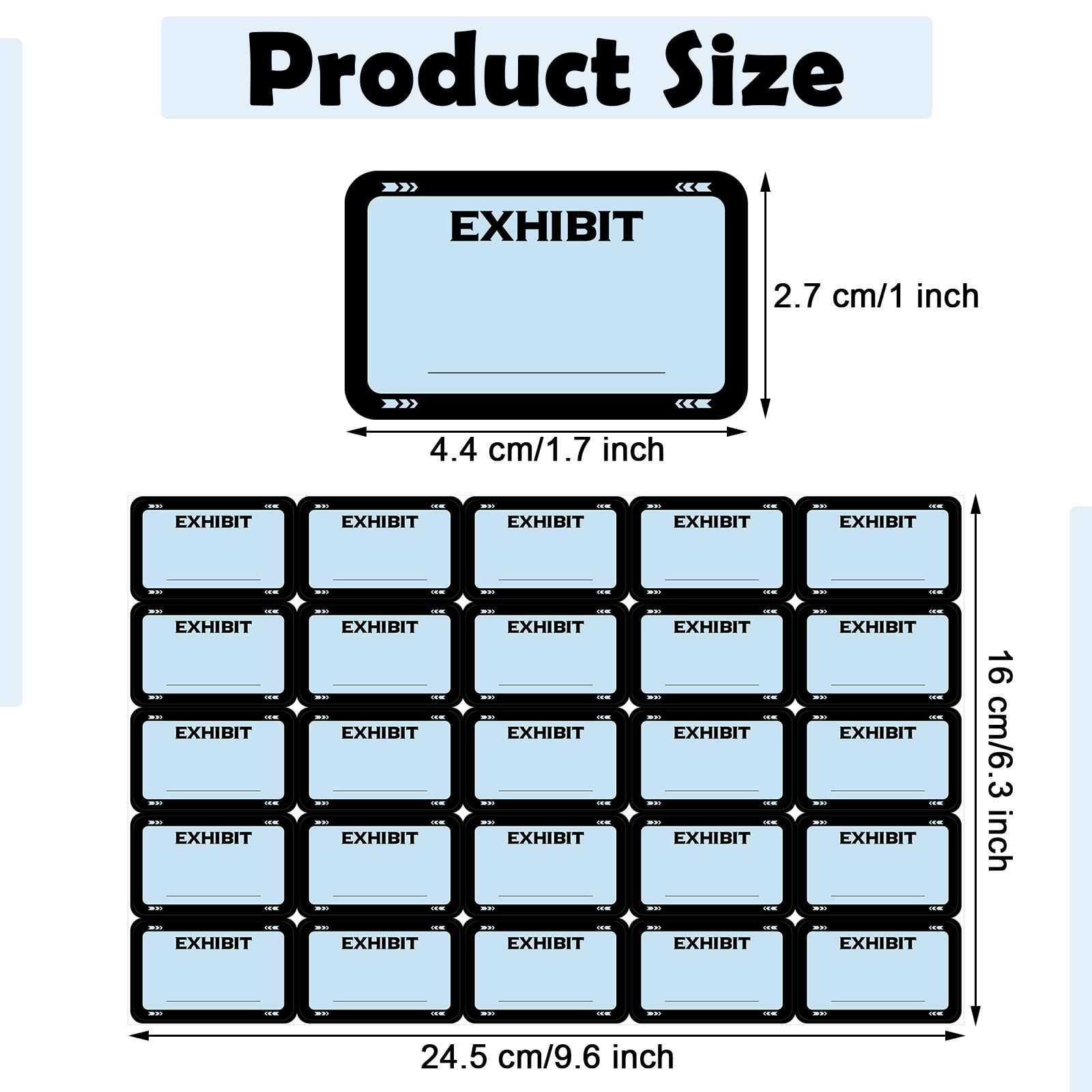 Snapklik.com : Tinlade 500 Pcs Legal Exhibit Labels 1.65 X 1 Inches ...