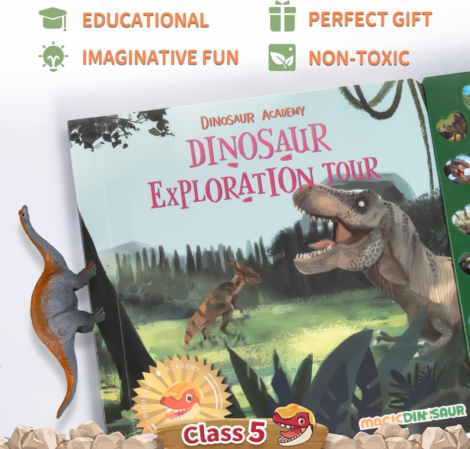 Buy MAGICDINOSAUR Dinosaur Sound Book Toys with Dino Roars for Kids, 12 ...