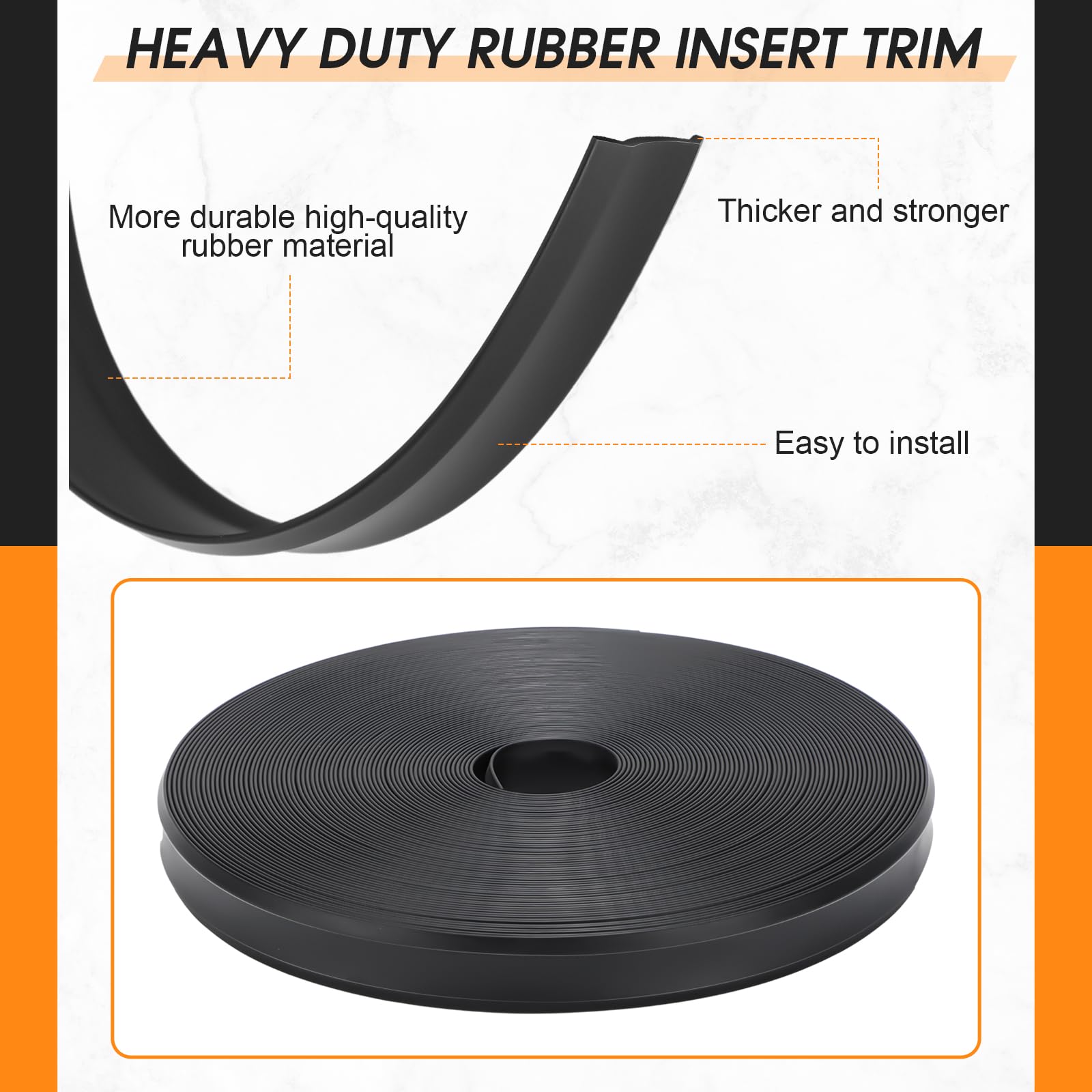 Snapklik.com : 2 Rolls 1" RV Trim Molding Insert Total 200 Ft Black ...