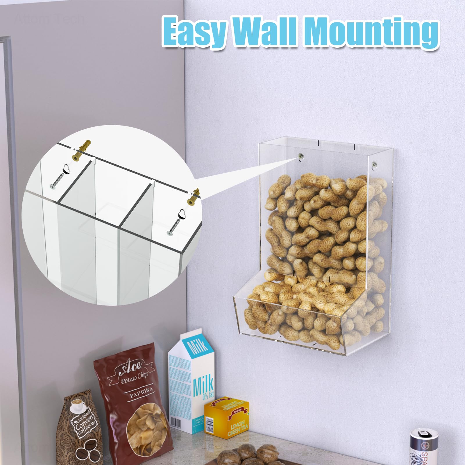 Snapklik.com : Acrylic Wall Toy Dispenser, Clear Wall Mounted Toy ...