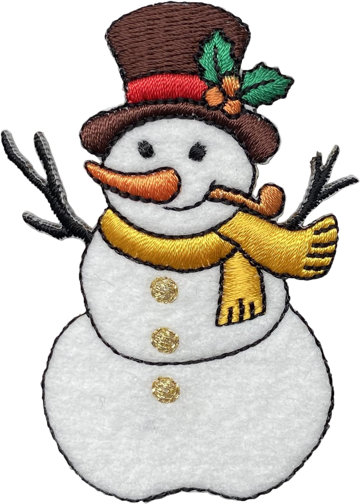Amazon.com: Snowman with Pipe Embroidered Iron on Patch