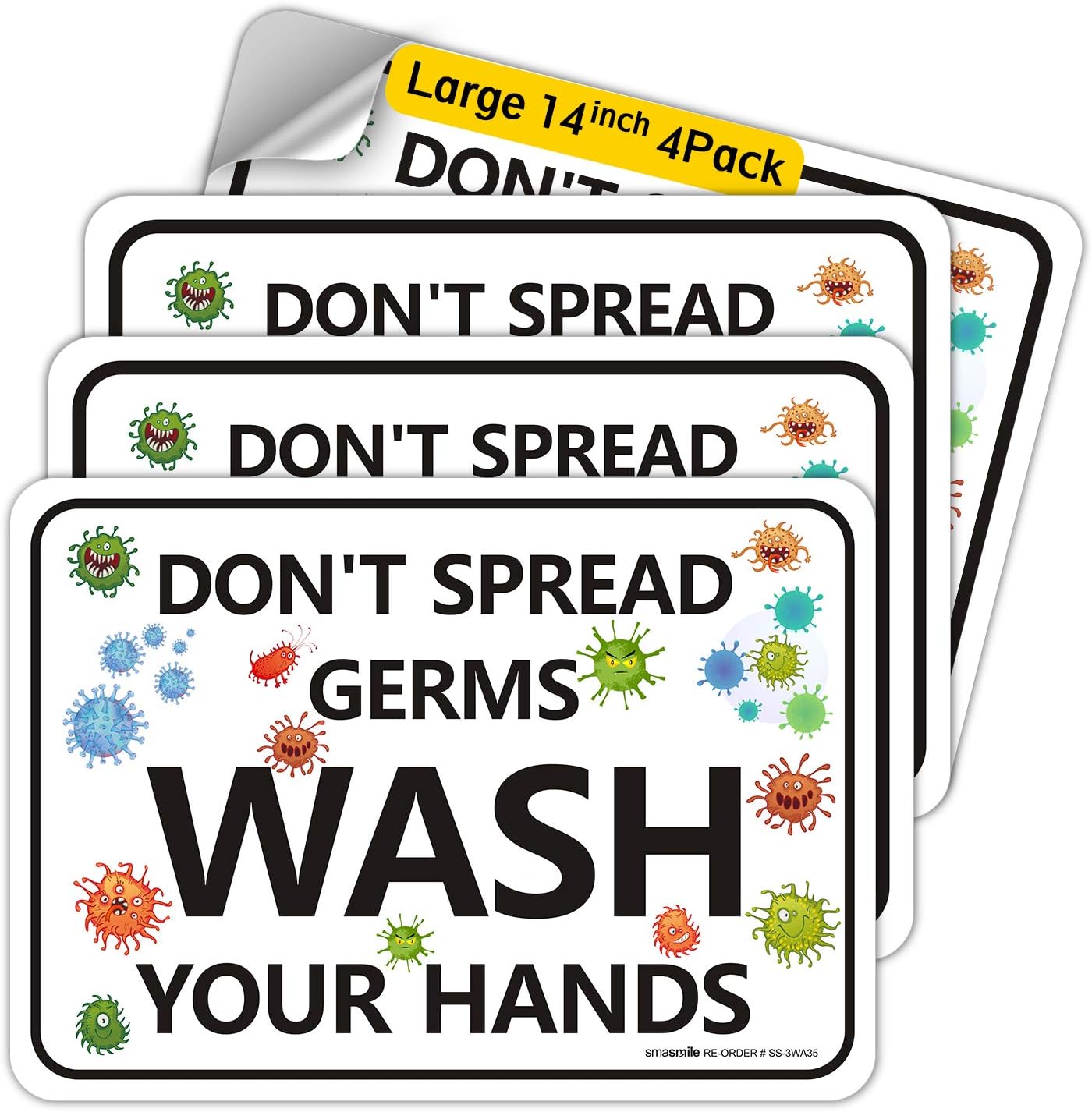 Amazon.com: MSD Hand Washing Poster, 28 x 40 Polyester Fabric, Windows ...