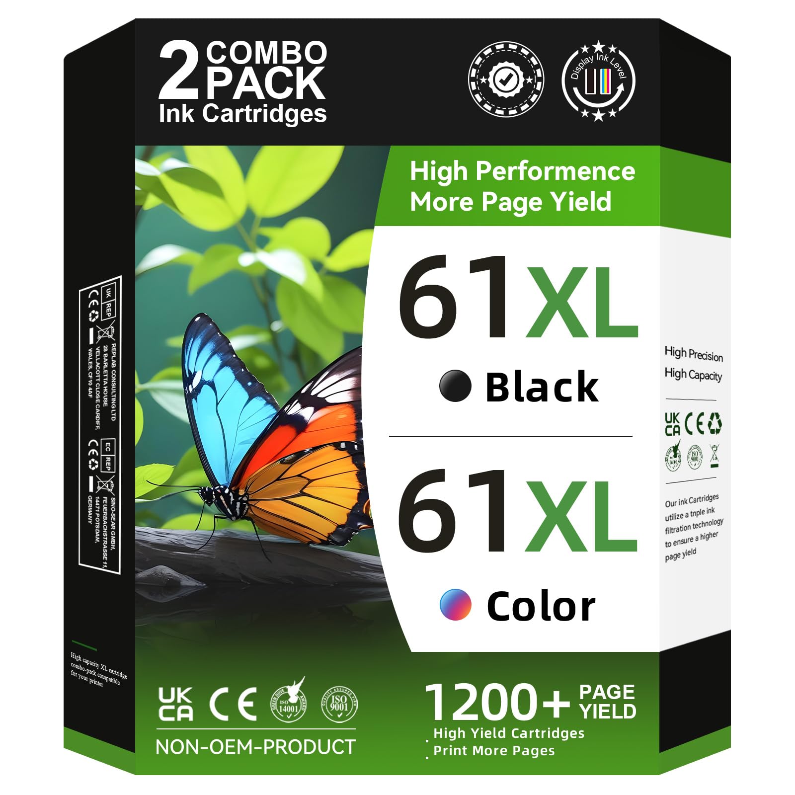 Amazon.com: 61XL Black/Tri-Color Ink Cartridge Combo Pack for HP Ink 61 ...
