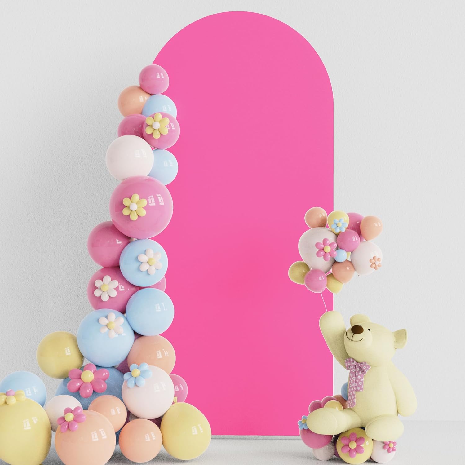 Amazon.com: Putros Wedding Arch Cover 6FT Fushia Spandex Fitted Arch Cover for Round Top Chiara ...