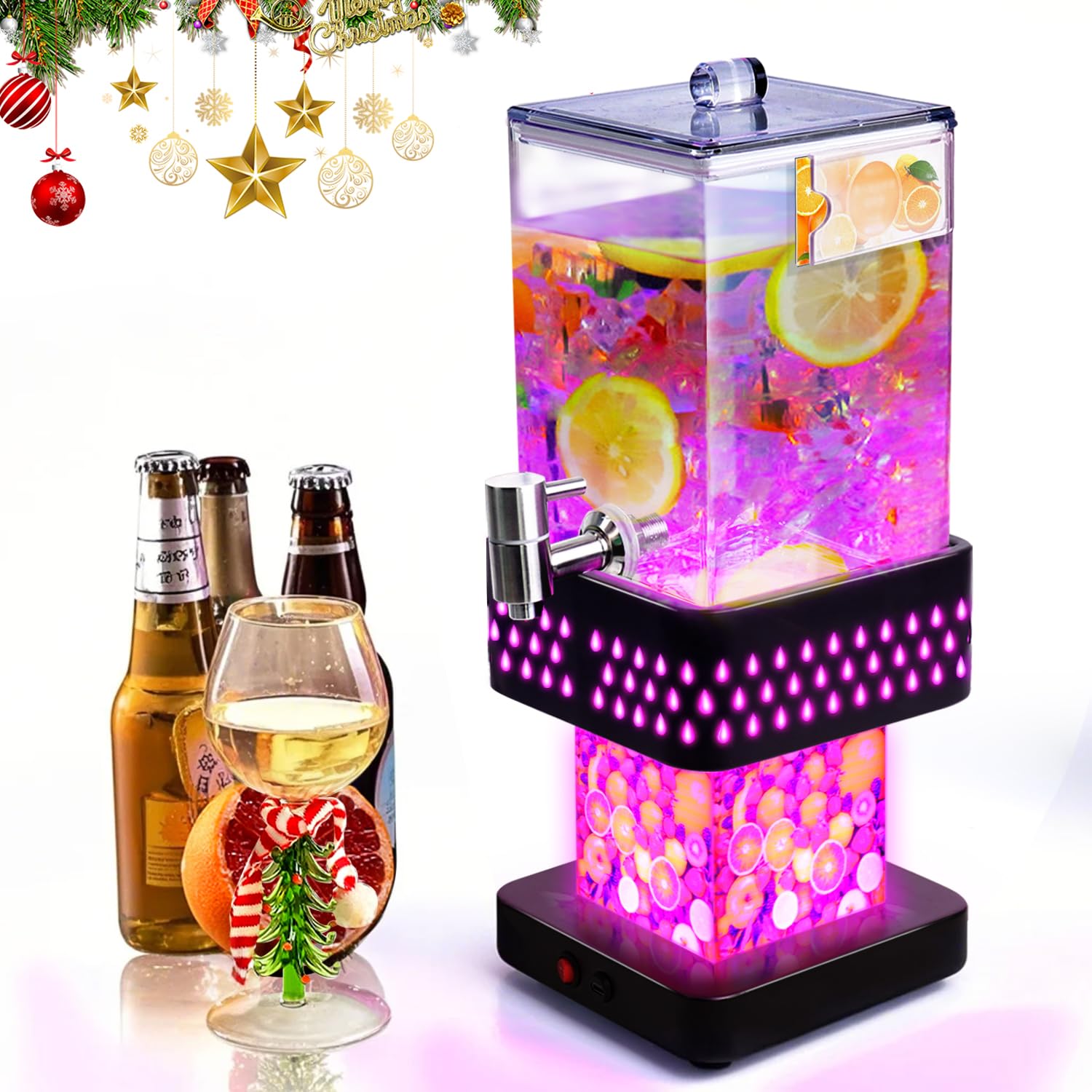 Amazon.com | Nurluce LED Margarita Tower Dispenser 1.2 Gallon Lighted ...