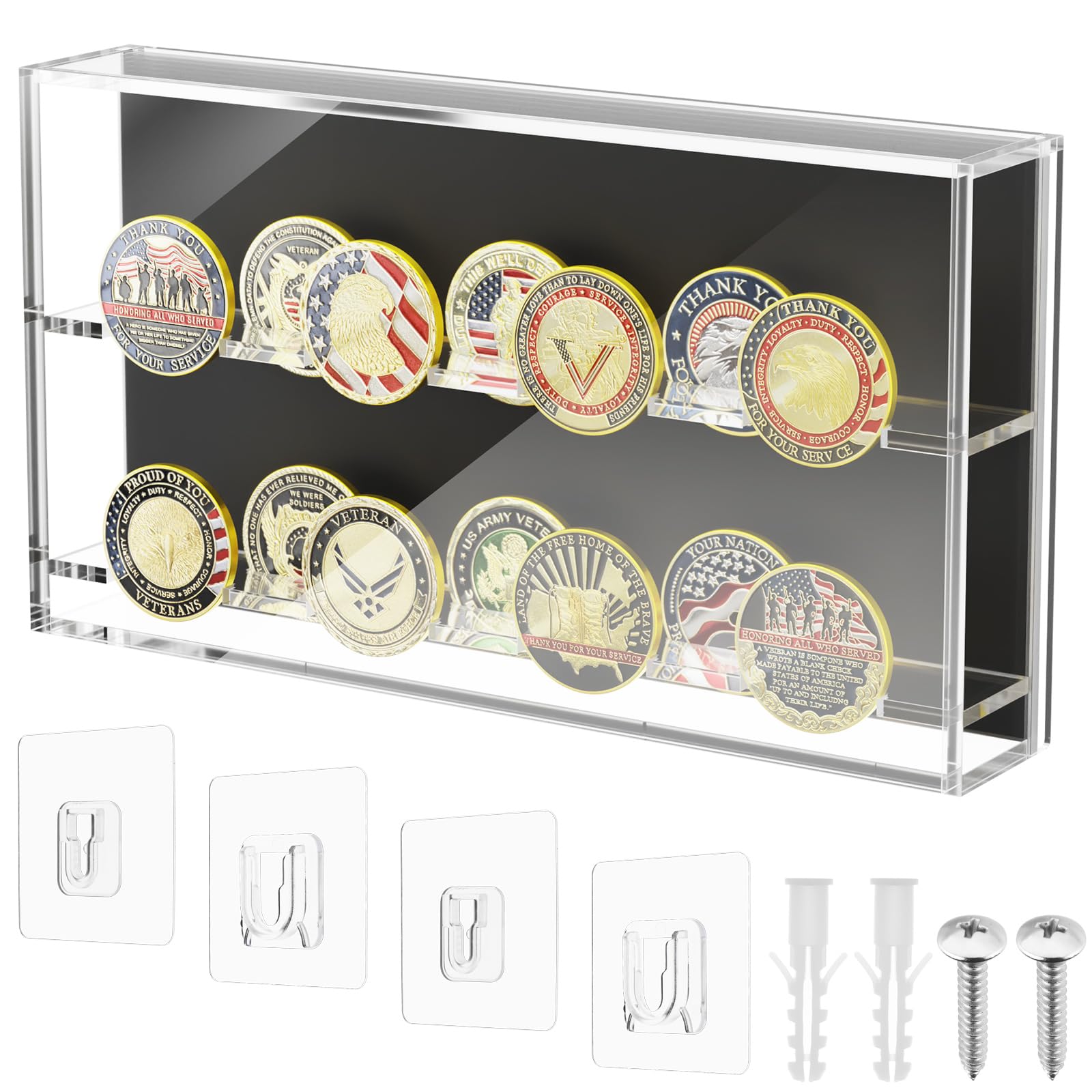 Amazon.com: Acrylic Display Case for Challenge Coin, Military Coin ...