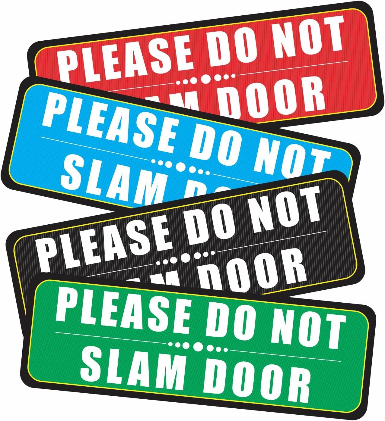 Buy Do Not Slam Door Sign Sticker - (Pack of 12) 6 x 2 Large Laminated ...