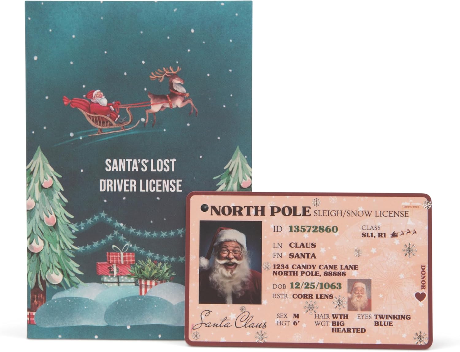 Amazon.com: Santa's Lost Driver License - Unique Funny Christmas Tree ...