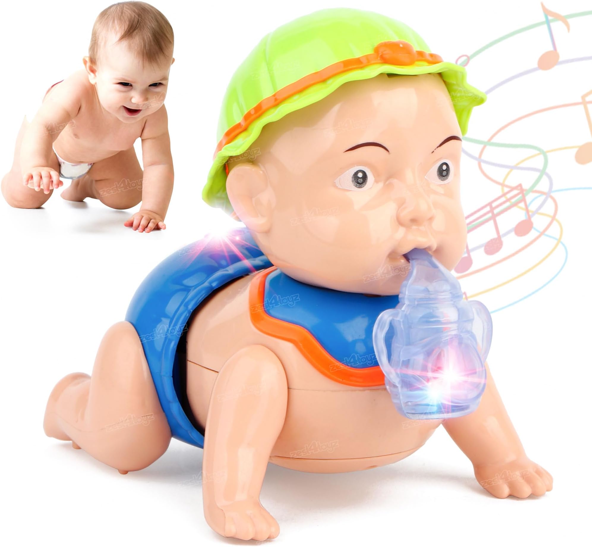 Buy Zest 4 Toyz Musical Baby Crawling Toy for Kids with LED Lights and ...