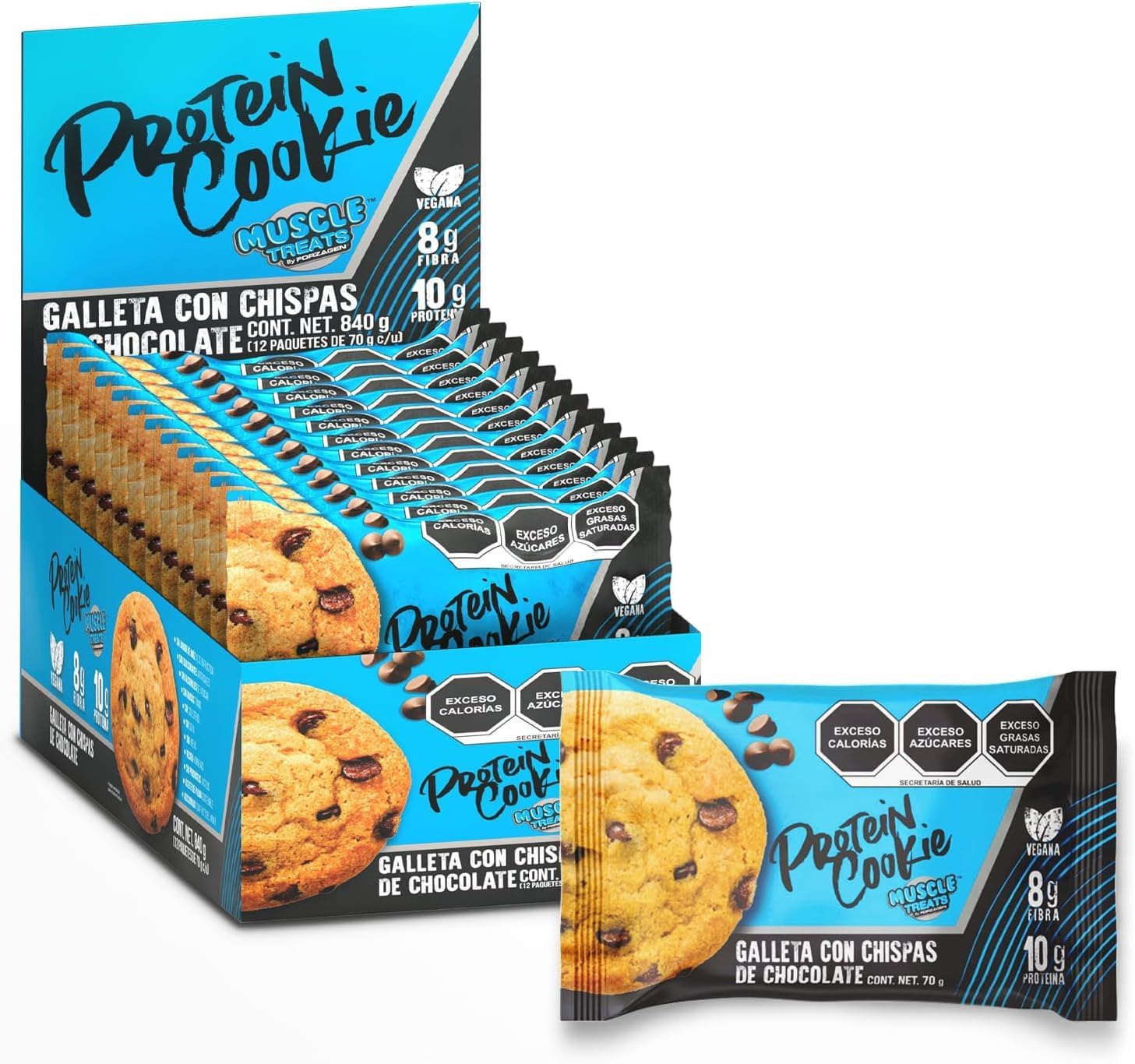 Forzagen | Vegan Protein Cookie Pack | Galleta de Proteína Vegana | 70g ...