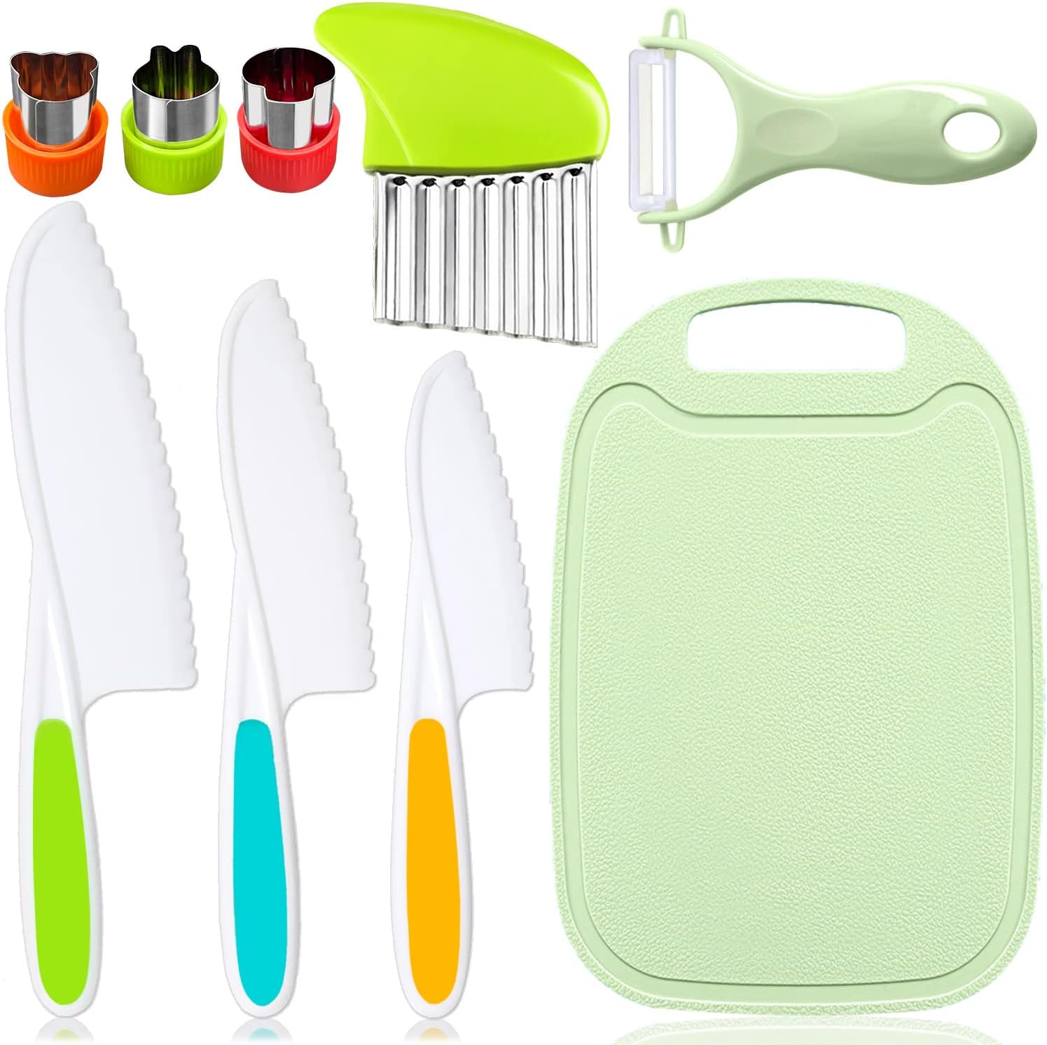 Amazon.com: Kids Knife Set 5 Pcs Toddler Safe Knives Plastic Child ...
