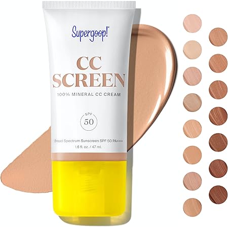 Amazon.com : Supergoop! CC Screen - SPF 50 PA++++ CC Cream, 100% ...