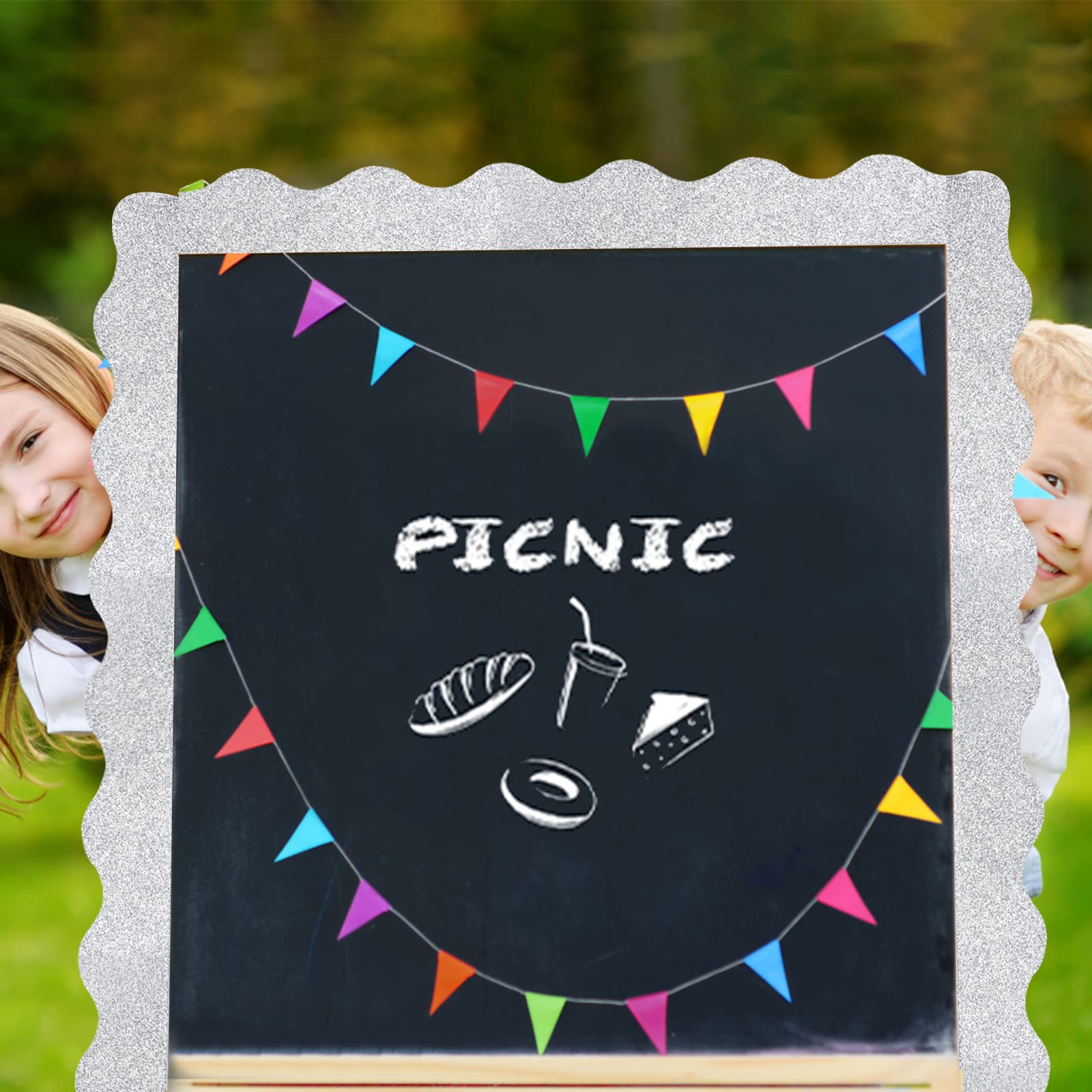 Snapklik.com : 160 Feet Glitter Bulletin Board Border Shiny Scalloped ...