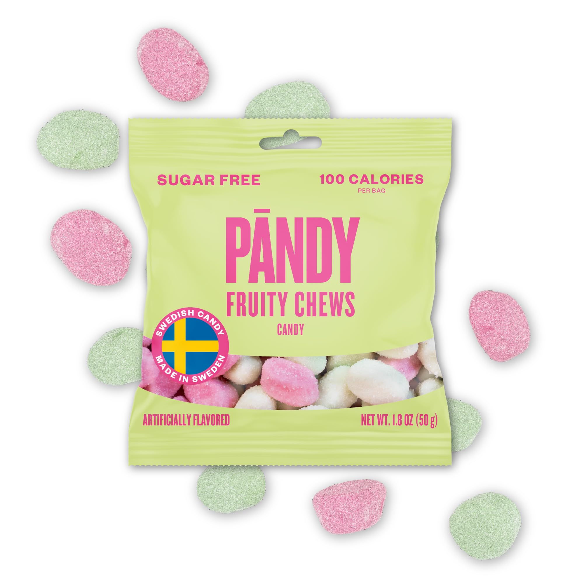 Amazon.com : Pandy Swedish Candy Sugar Free Candy Wild Strawberry ...