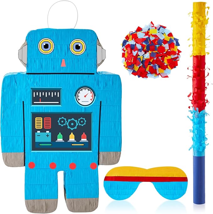 Amazon.com: 4 Pcs Robot Pinata Set 16.5 x 11 x 3 Inch Robot Birthday ...