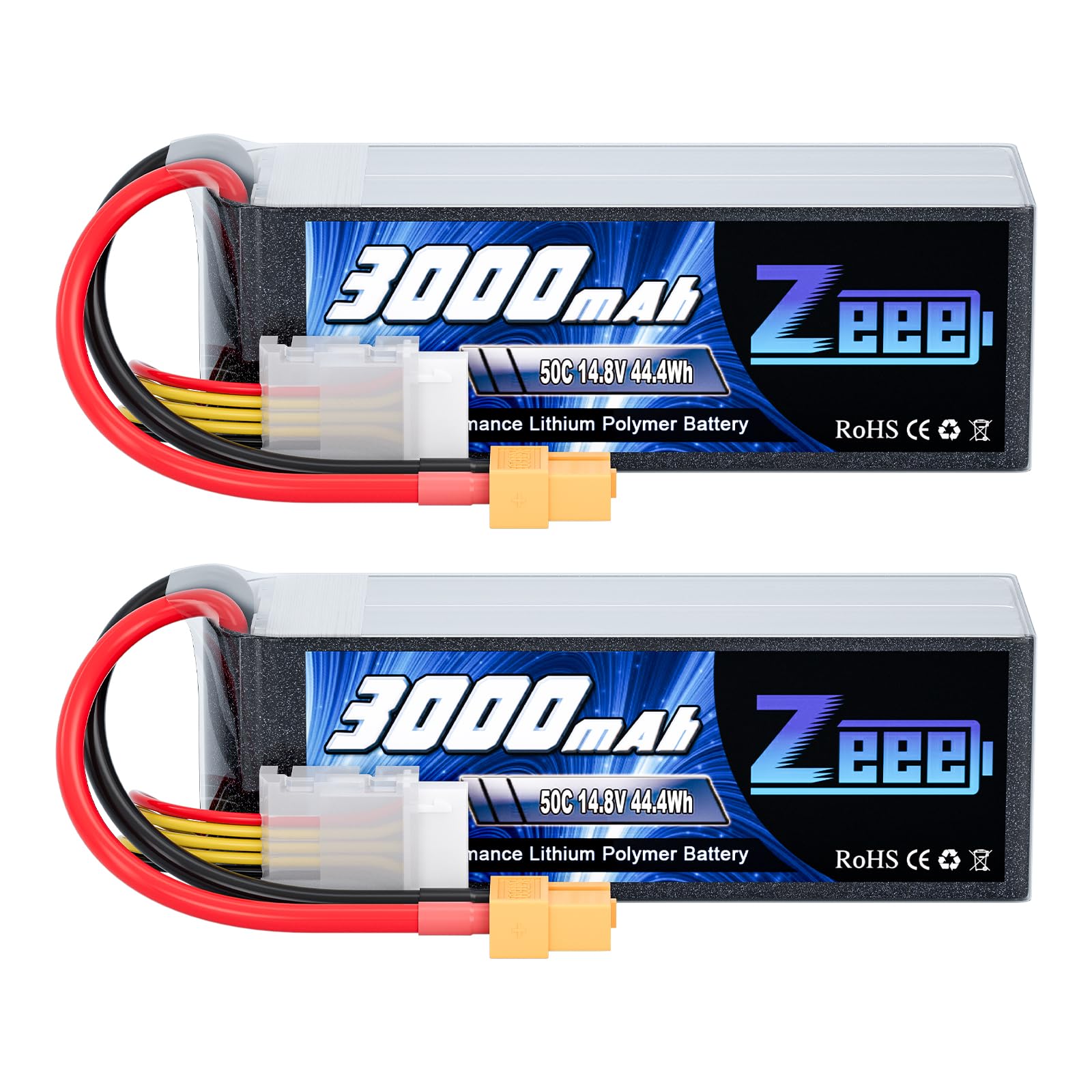 Amazon.com: Zeee 4S Lipo Battery 3000mAh 14.8V 50C Soft Case Battery ...
