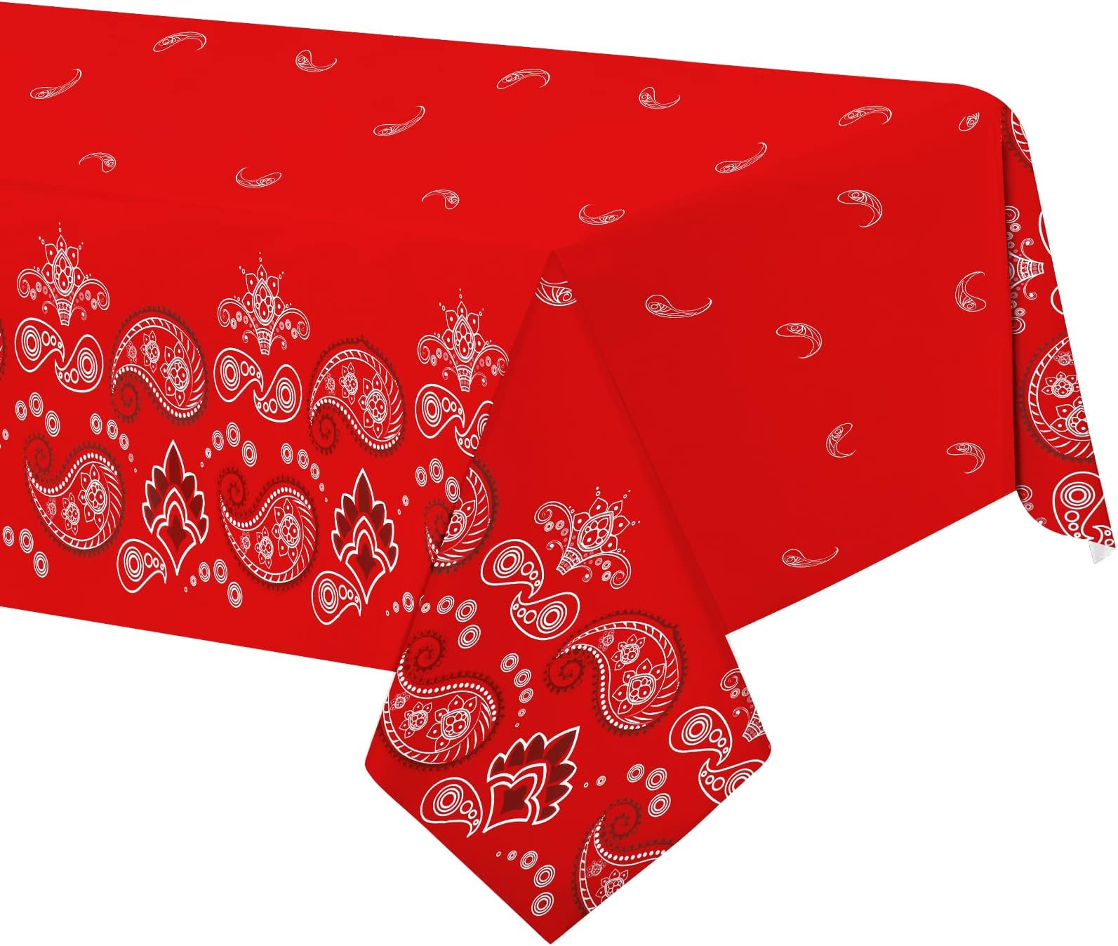 Amazon.com: ArtOFabric Decorative Cotton Tablecloth in Red and White ...