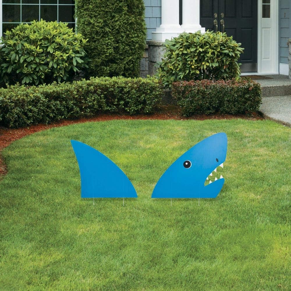Amazon.com: "land Shark" Shark Yard Sign - Shark Yard Decor : Patio ...