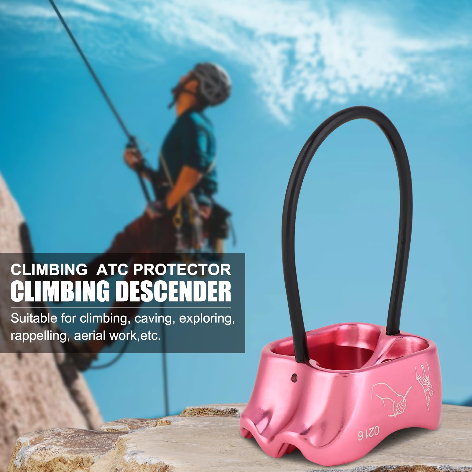 Snapklik.com : Outdoor Descender High Altitude Drop Slow ATC Protector ...