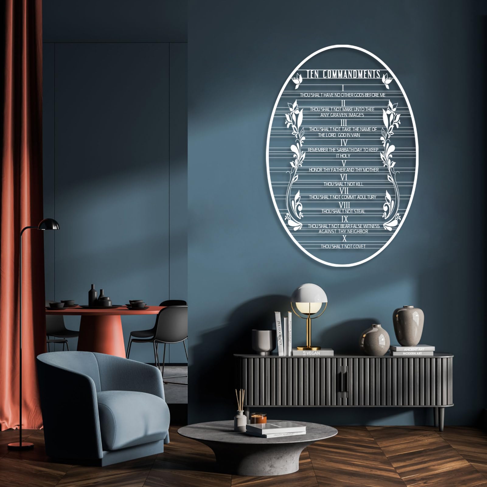 Amazon.com: Metal Bible Verse Wall Decor, 10 Commandments Metal Wall ...