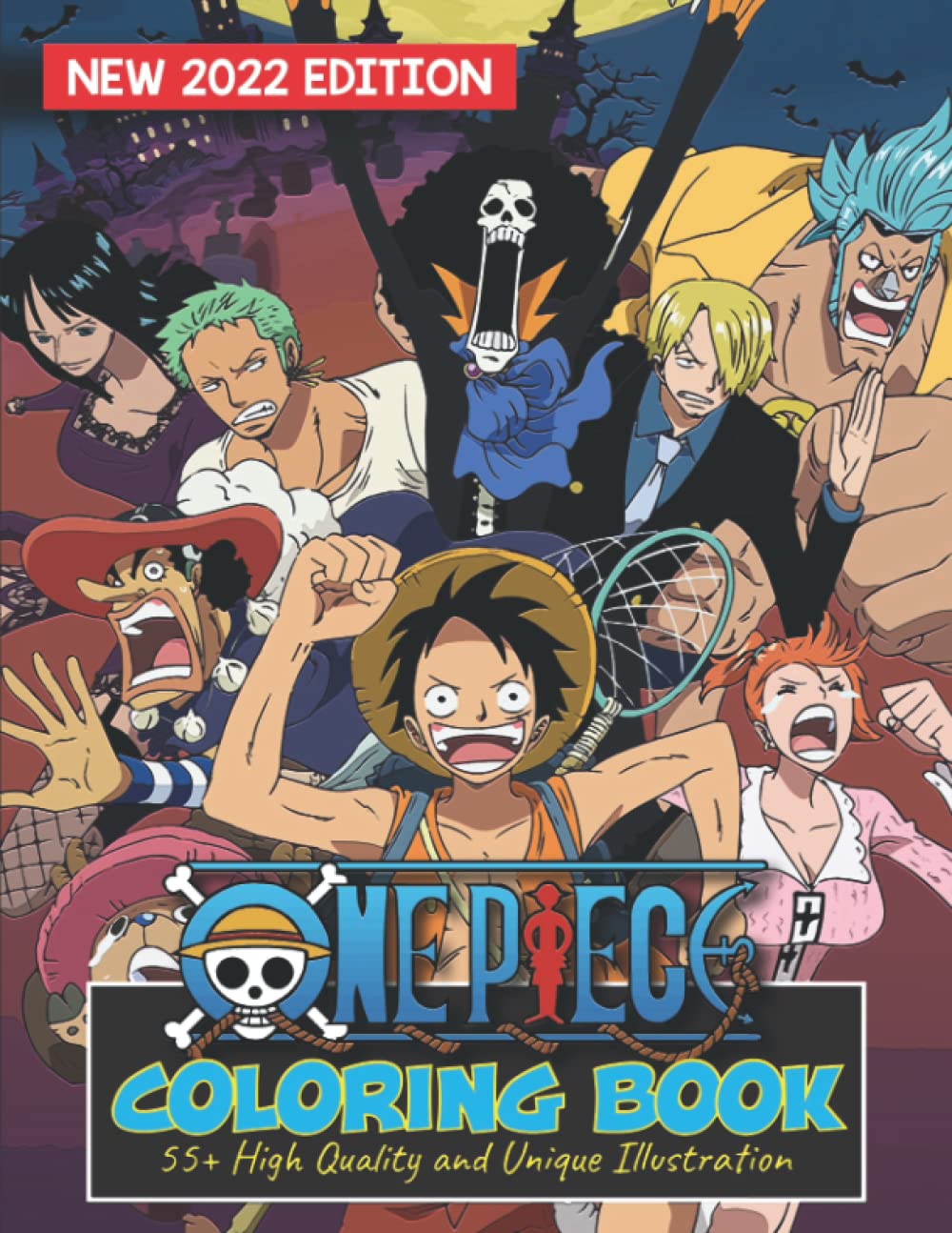 One Piece Coloring Book 55 Anime Coloring Pages Filled Op | Desertcart ...