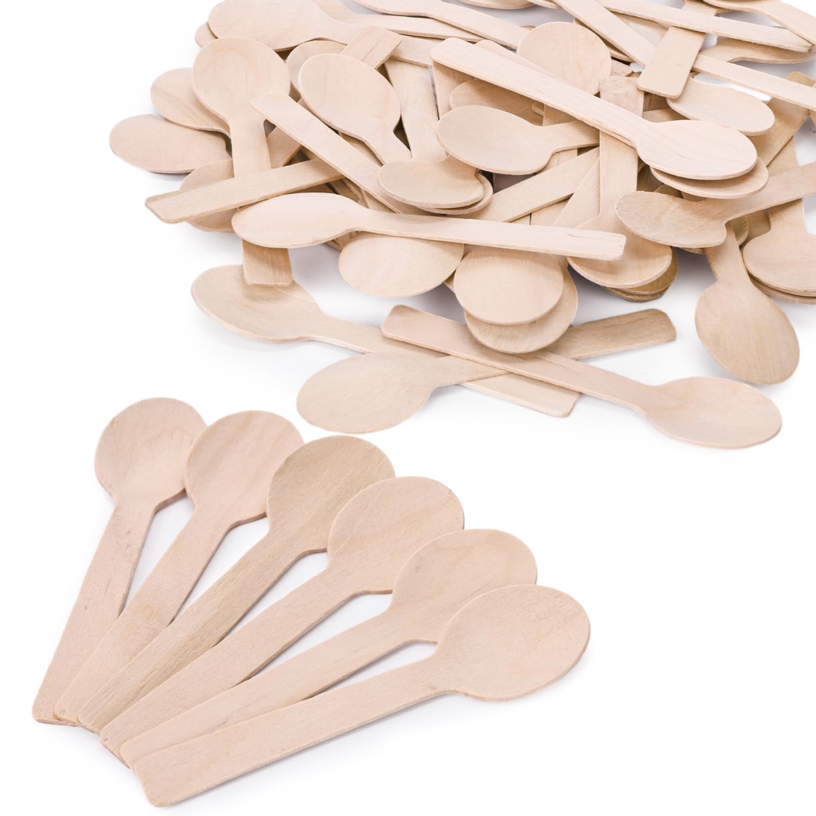 Snapklik.com : 125PCS Mini Wooden Spoons, 4inch Kitchen Wooden Spoons ...