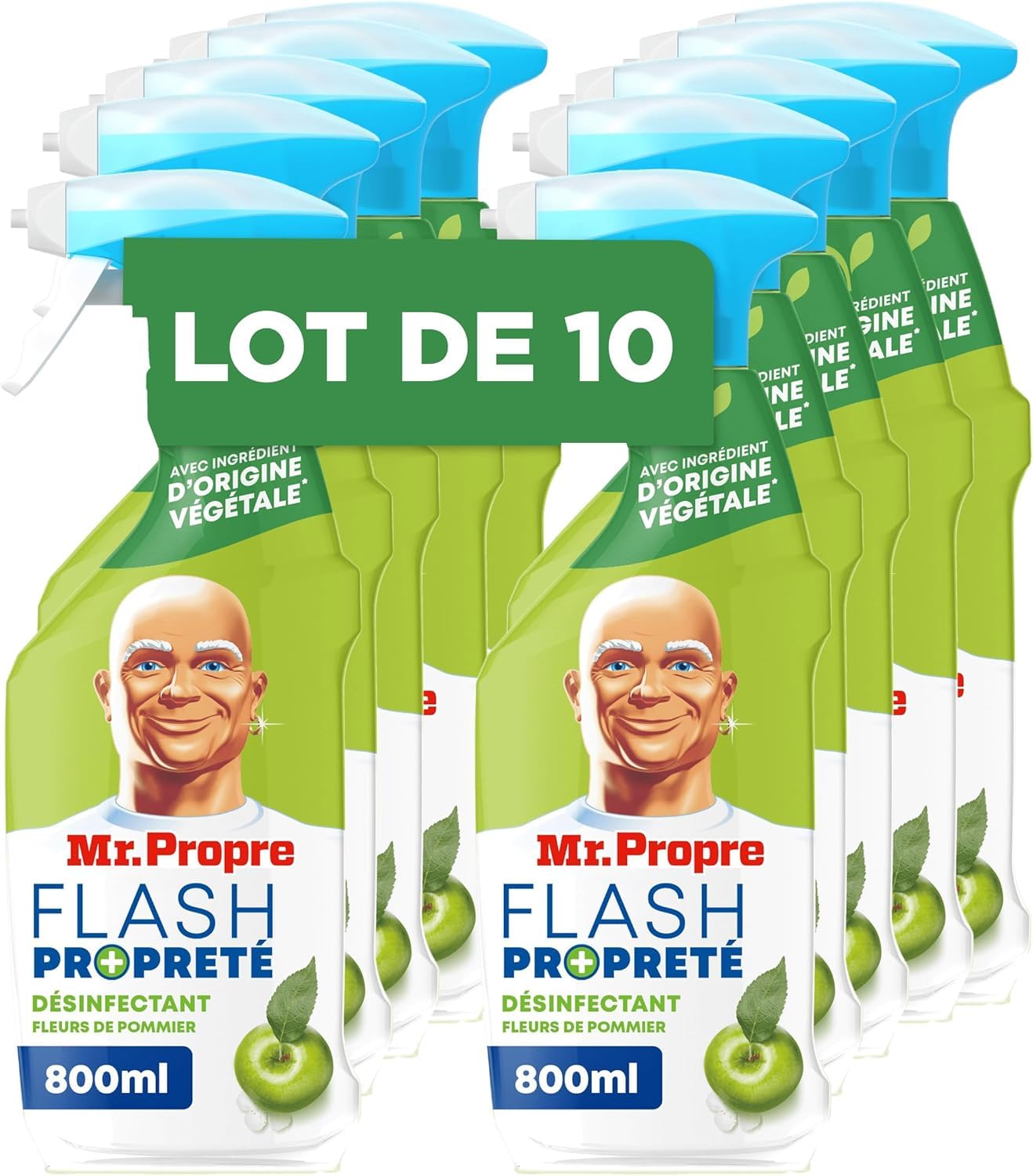 Mr. Propre Spray Désinfectant Nettoyant Multi-Usages Fleurs De Pommier ...