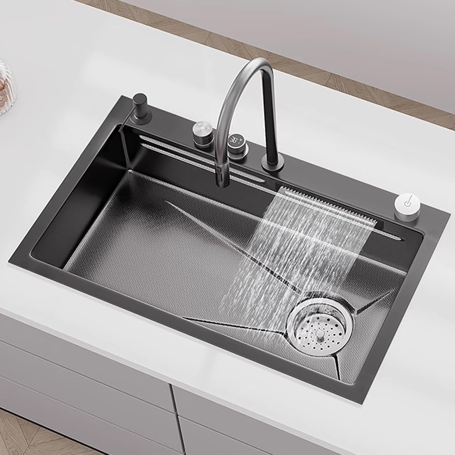Kitchen Sink Digital Display Knob Kitchen Sink Waterfall Kitchen Sink ...