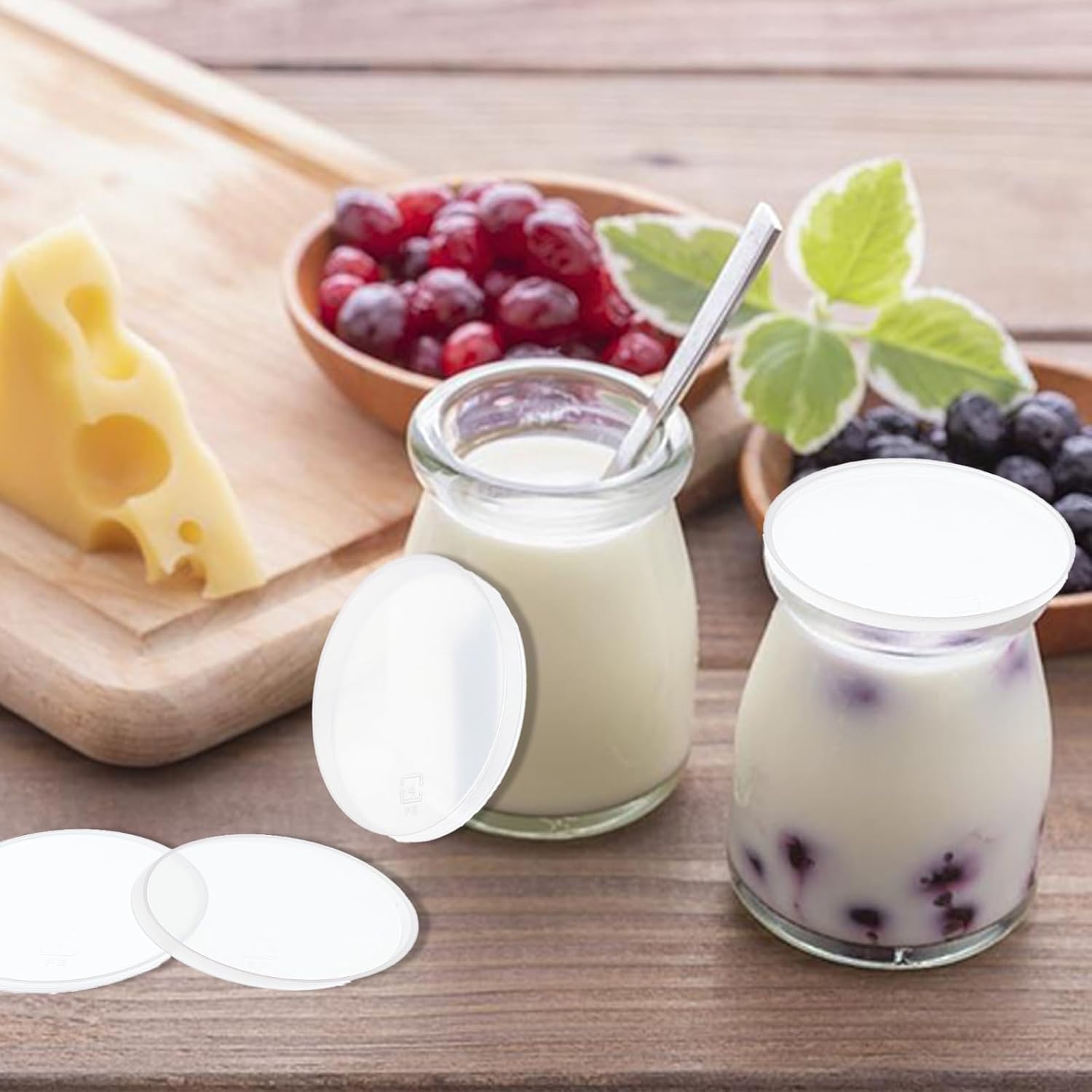 Amazon.com: GORGECRAFT 24Pcs 4 Sizes Yogurt Jar Lids Set Storage ...