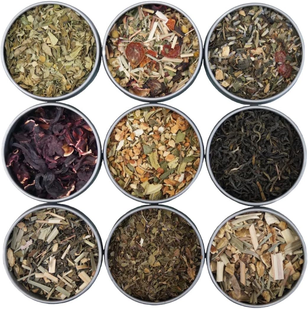 Amazon.com : Heavenly Tea Leaves Organic Wellness Tea Sampler, 9 ...
