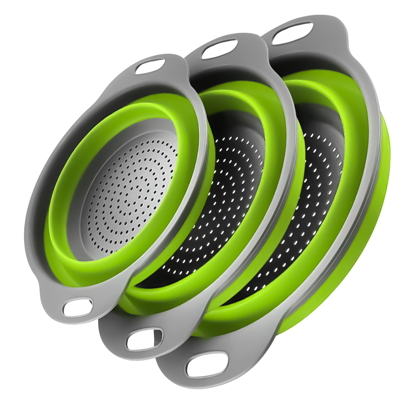 Amazon.com: Collapsible Colander Set of 3 - Heat Resistant Washing and ...