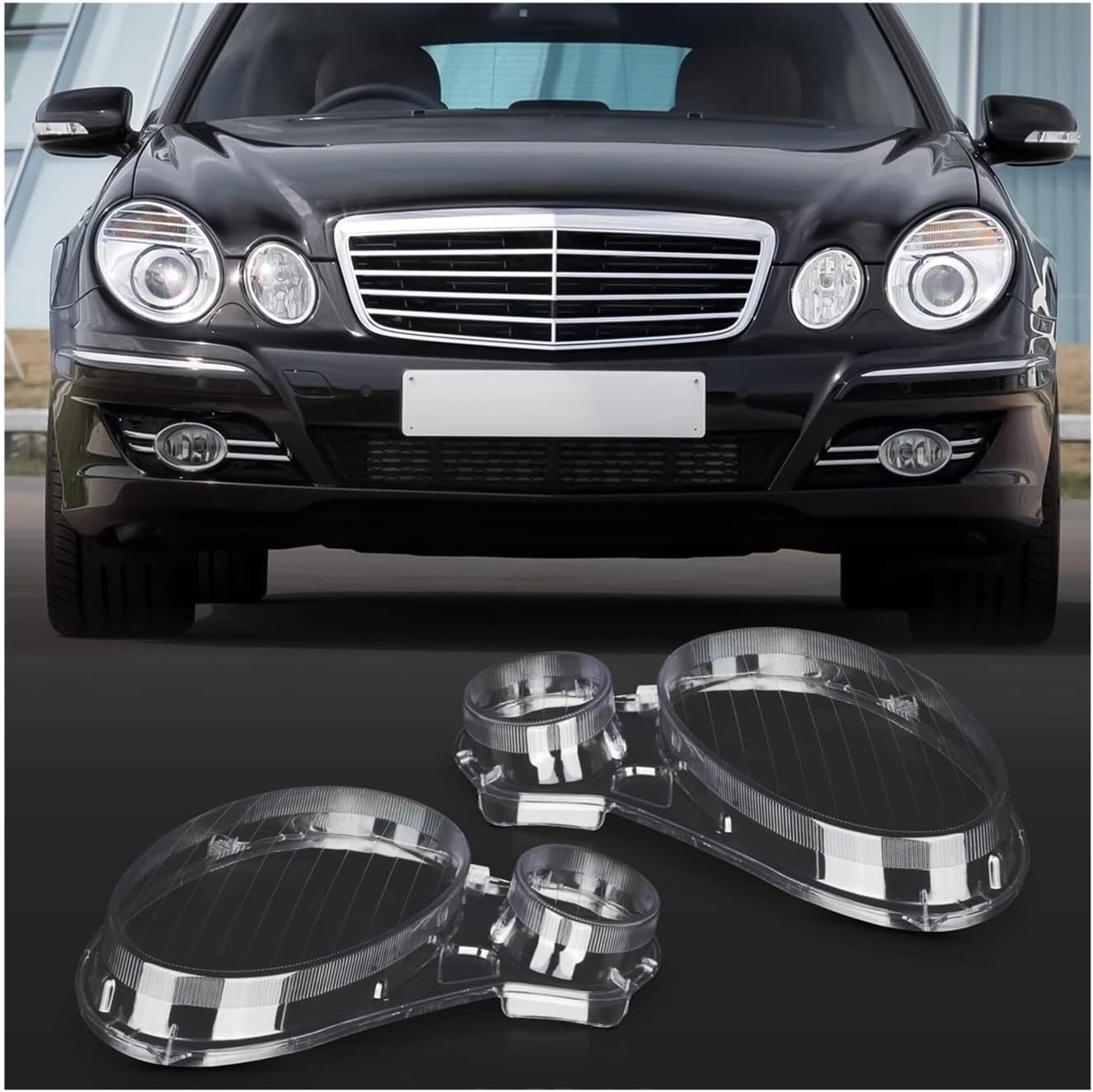 Amazon.com: Front Lampshade Headlamp Shell Cover Headlight Glass Cover ...