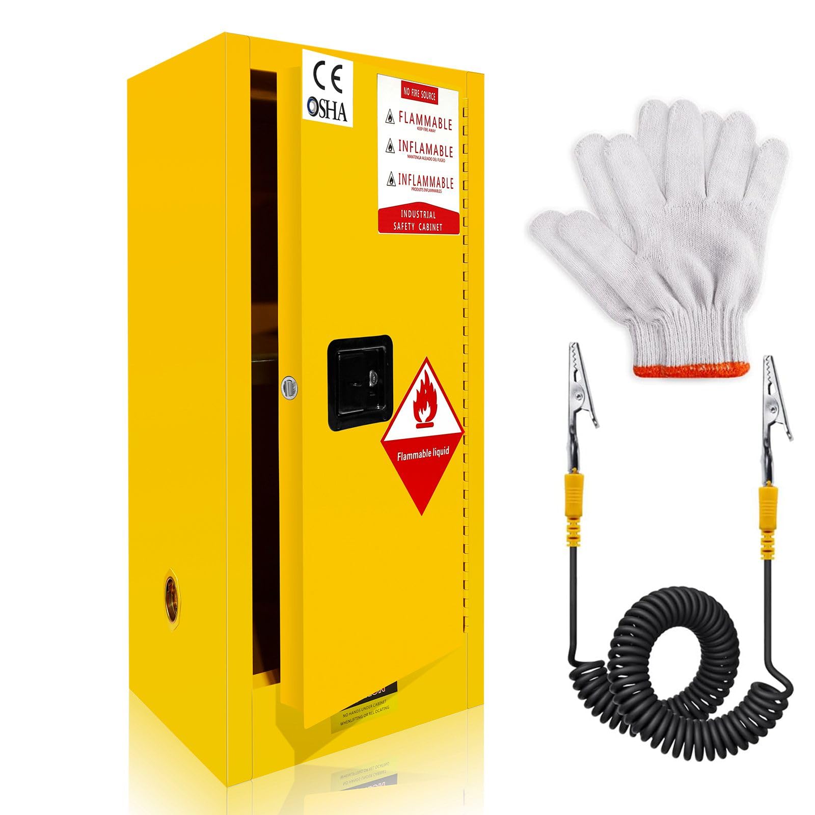 Amazon.com: QUARPAL 18" x 18" x 35" Fireproof Storage Cabinet 12 Gallon ...